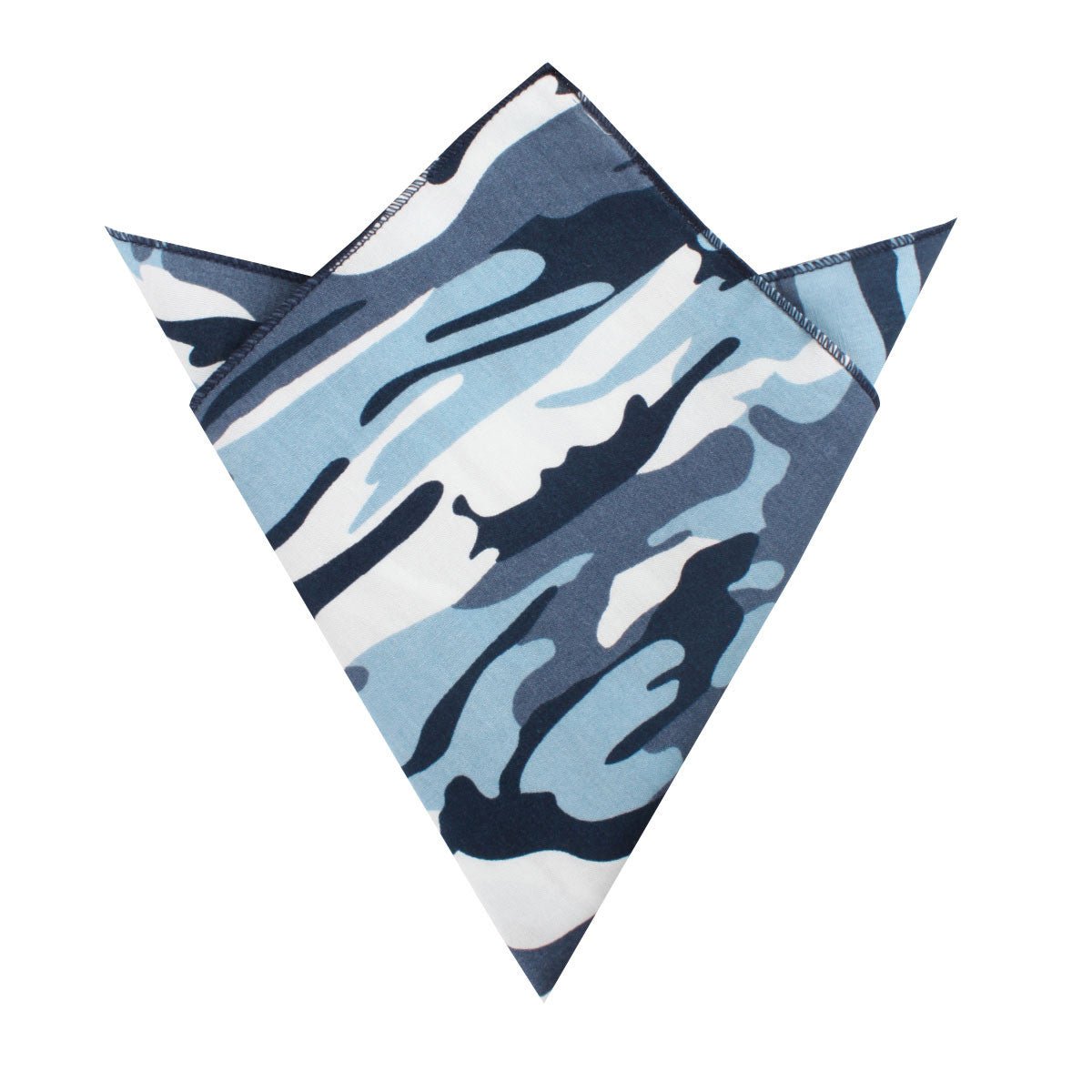 Sea Blue Camo Pocket Square | Mens Squares Handkerchiefs | OTAA