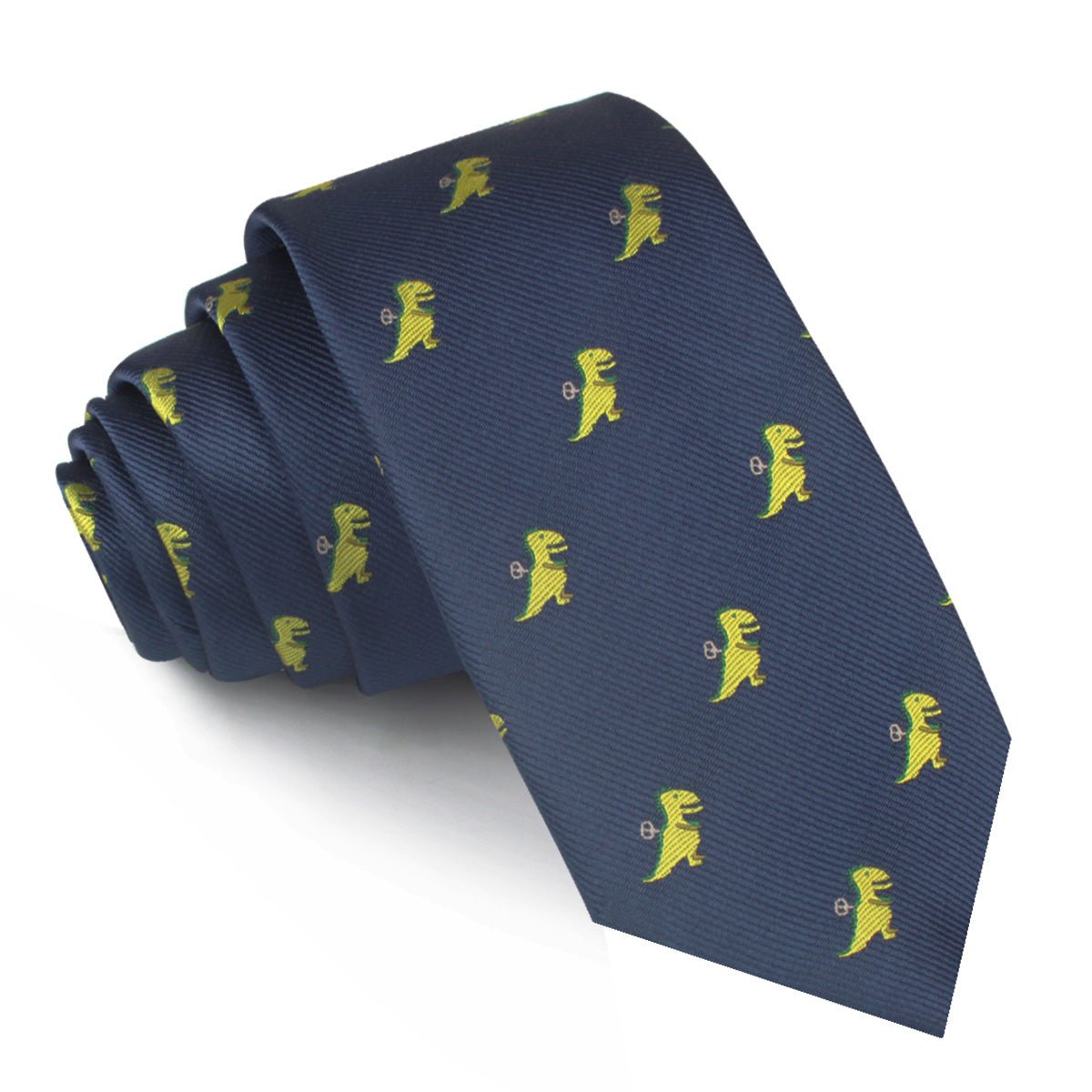 Toy T-Rex Skinny Tie | Dinosaur Slim Ties | Mens Novelty Thin Neckties ...