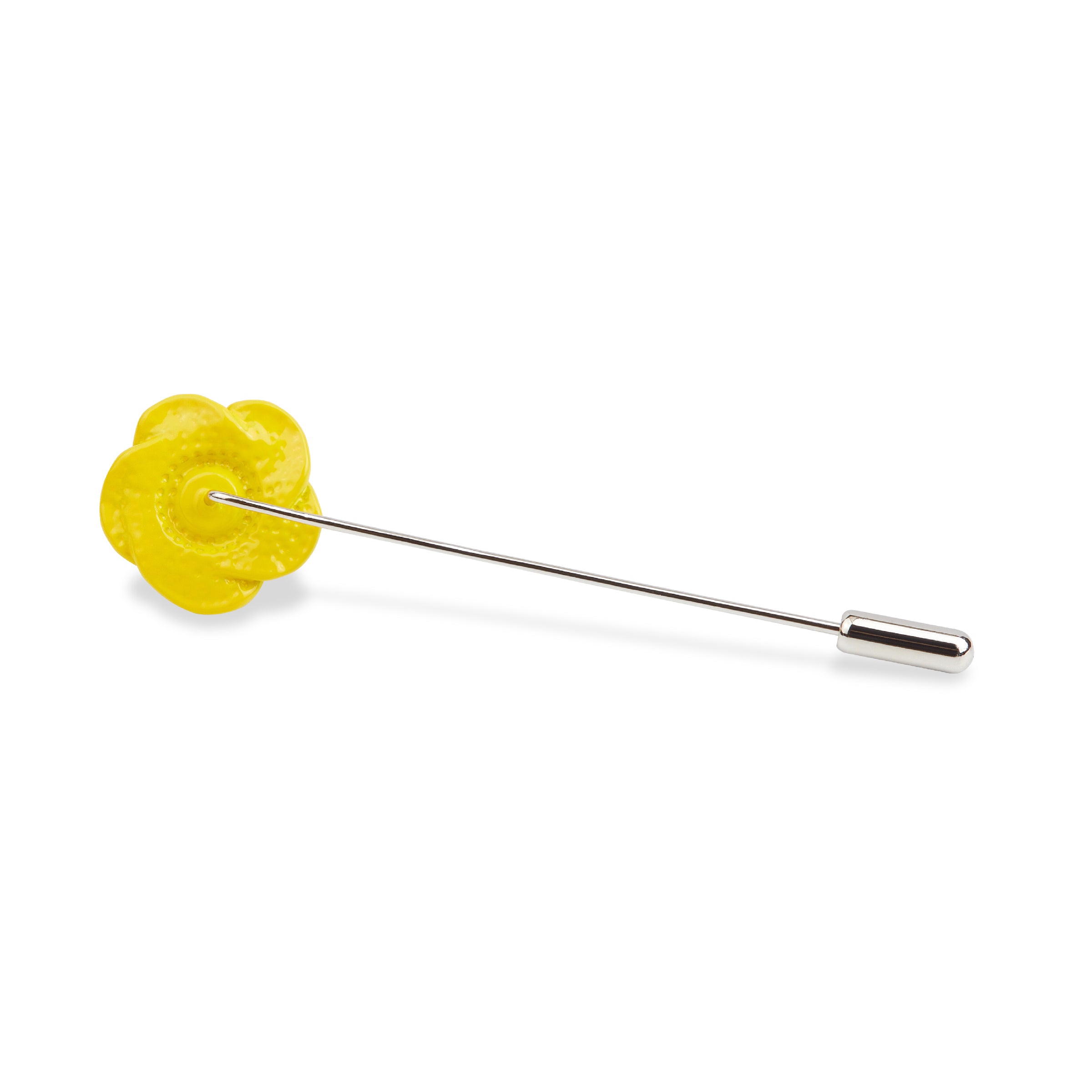 Yellow Rose Metal Lapel Pin | Wedding Men's Pins Flower Design | OTAA