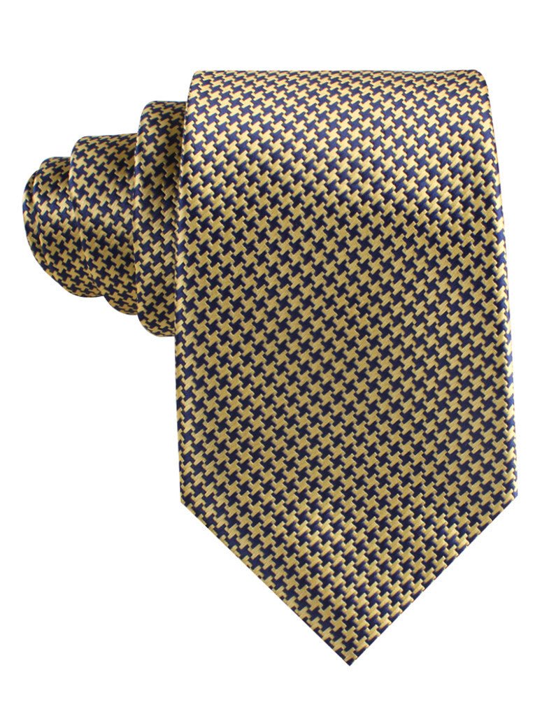 Yellow Houndstooth Tie | Mens Pattern Ties | Shop Designer Neckties AU ...