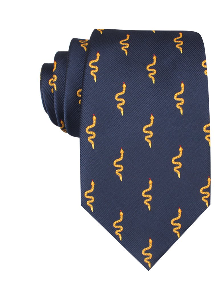 Yellow Snake Necktie | Animal Print Tie for Men | Novelty Neck Ties AU ...