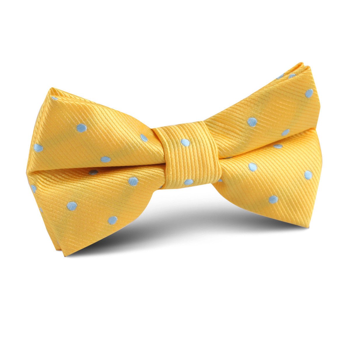 Yellow on Blue Pin Dots Kids Bow Tie | Kid Children Boys Baby Bowties ...