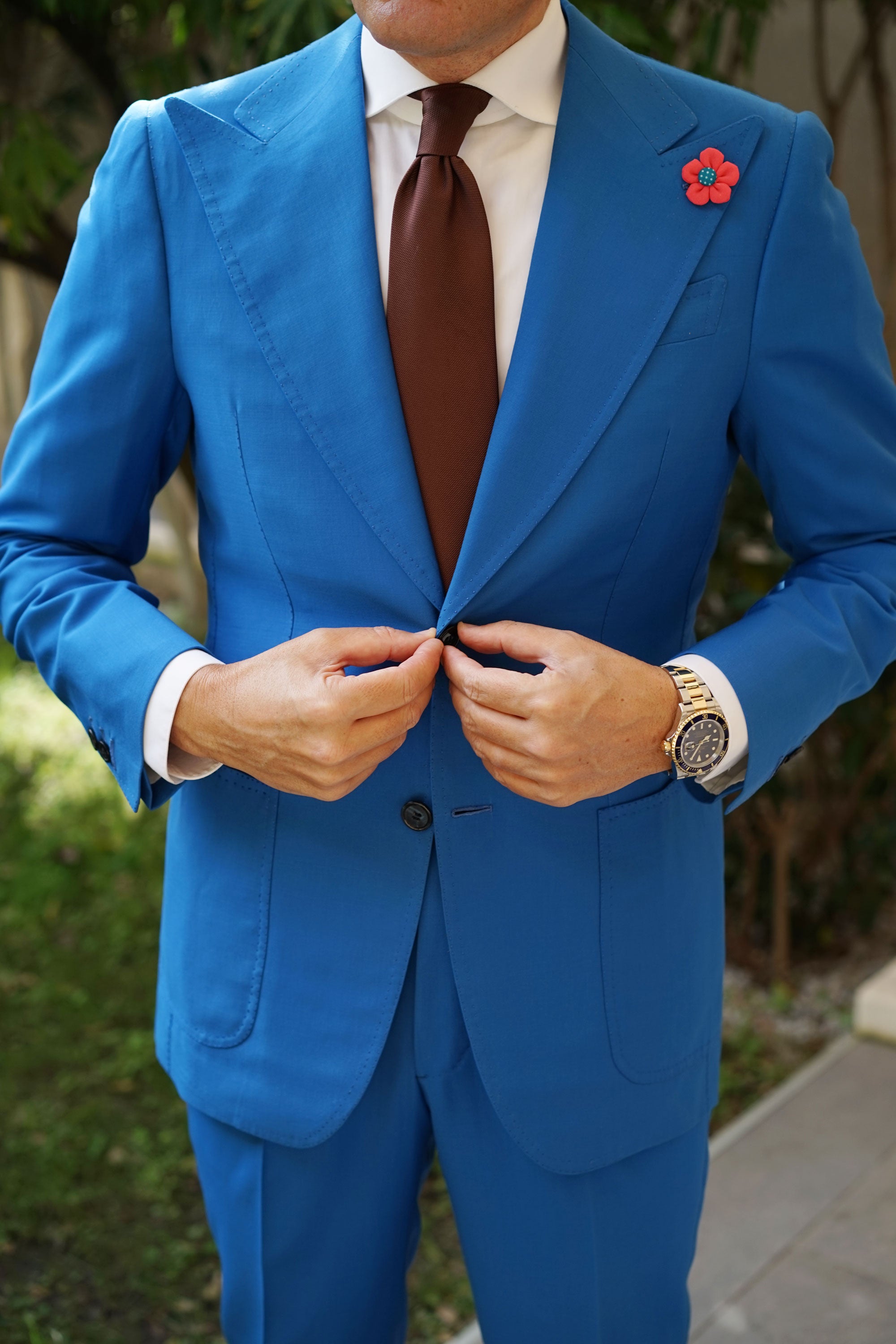 Americain Red Lapel | Poppy Flower Remembrance Mens Boutonniere Pins | OTAA