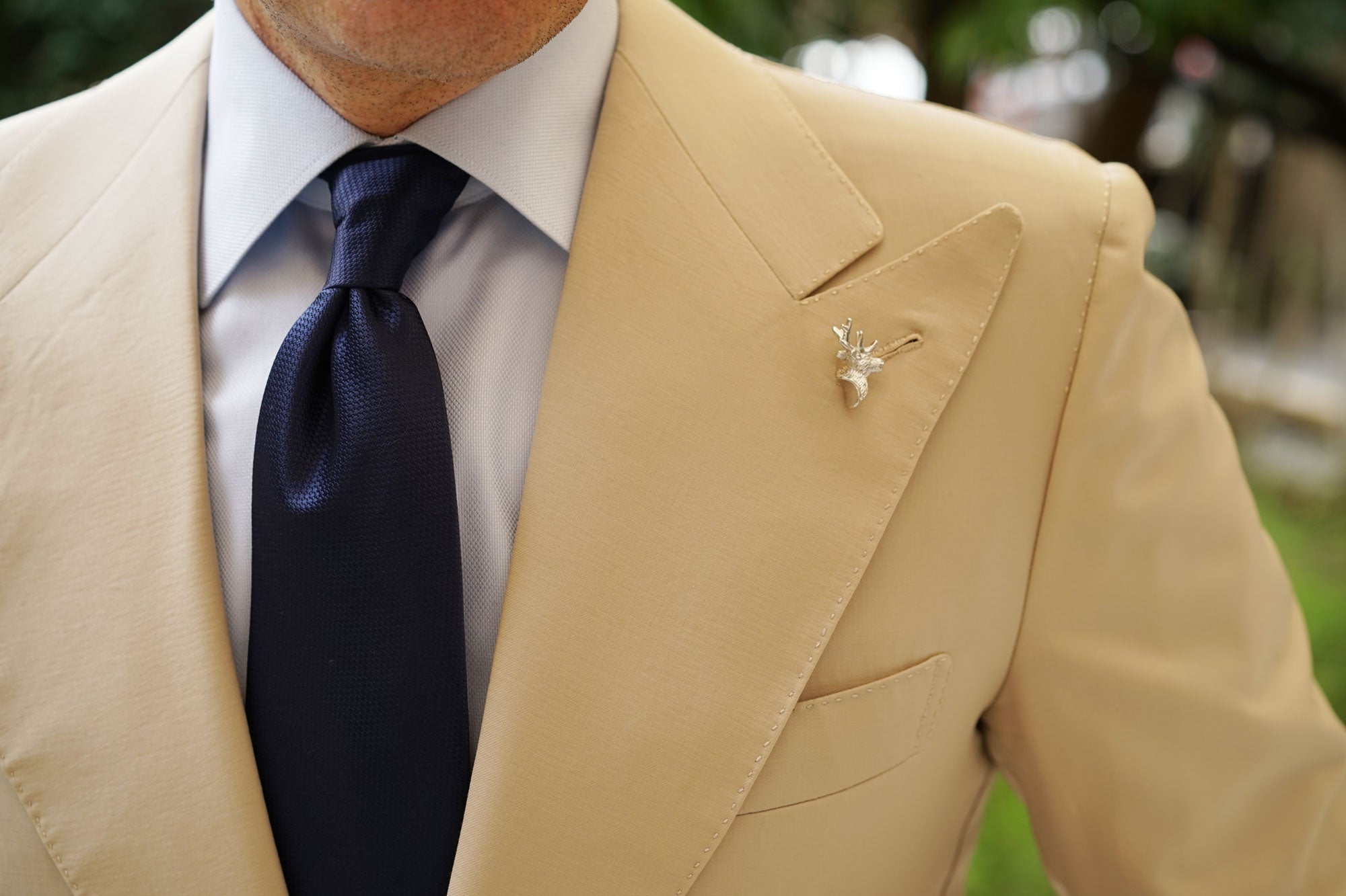 American Deer Lapel Pin | Whitetail Stag Silver Metal Suit Lapel Pins ...