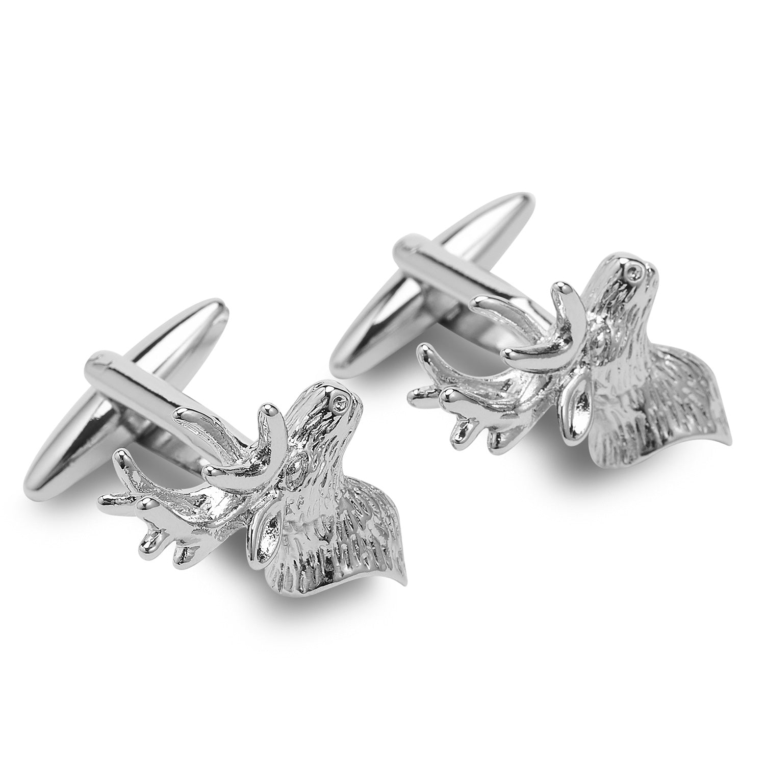 American Deer Cufflinks | Silver Stag Cufflink | Animal Cuff Links | OTAA