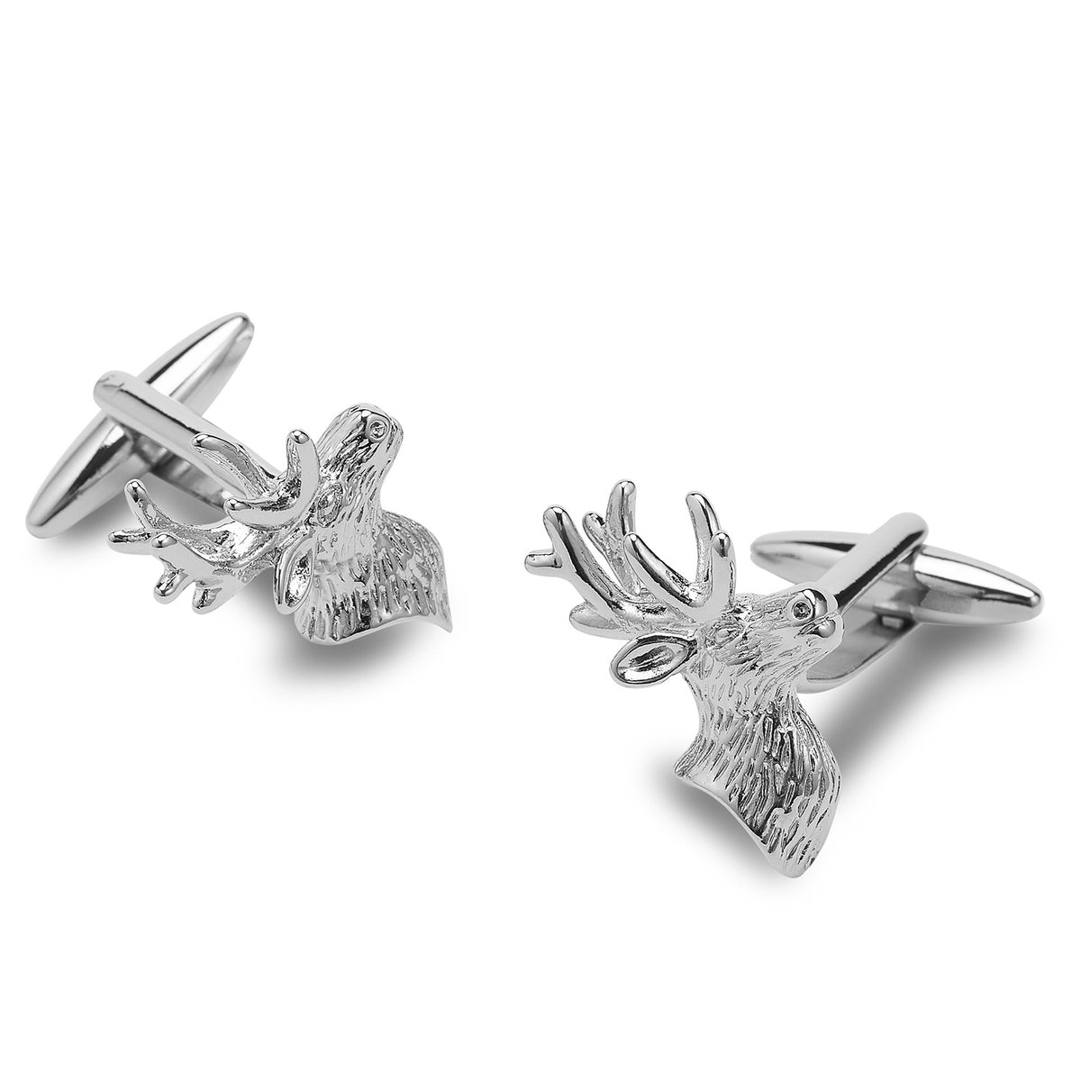American Deer Cufflinks | Silver Stag Cufflink | Animal Cuff Links | OTAA