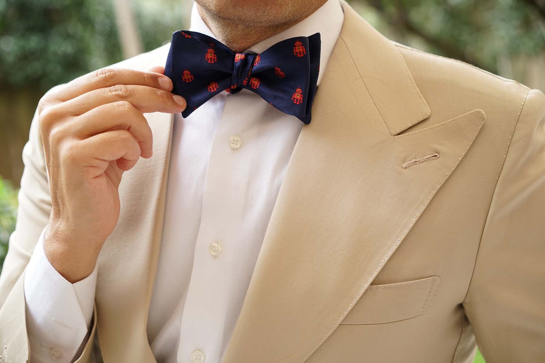 Angry Robot Self Bow Tie | Unique Self-Tied Bowtie Untied Bow Ties Man ...