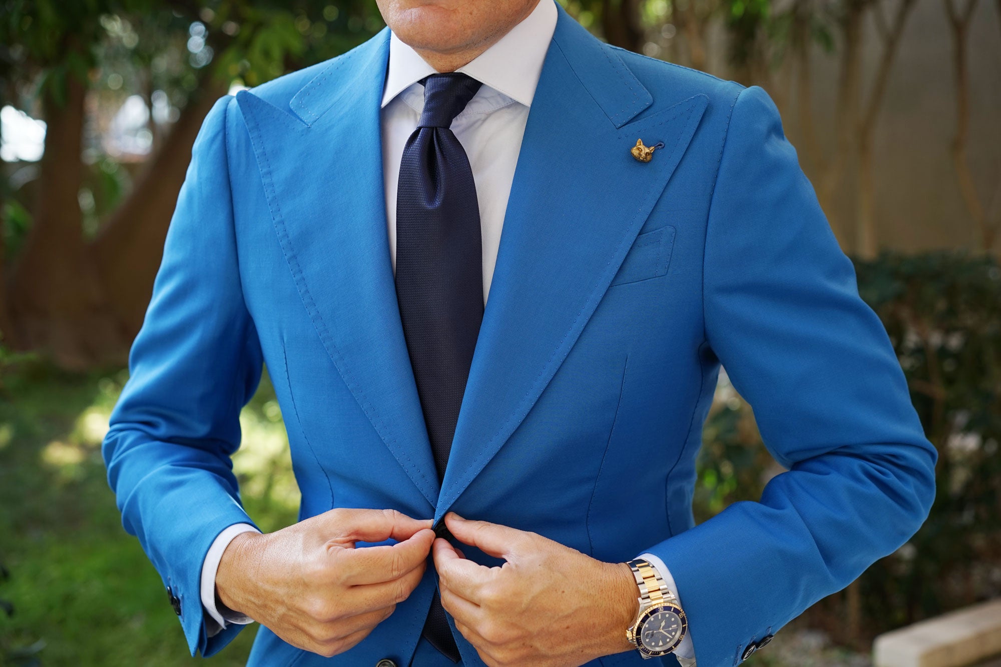 Antique Gold Fox Lapel Pin | Animal Head Metal Lapel Pins | Suit Pin | OTAA