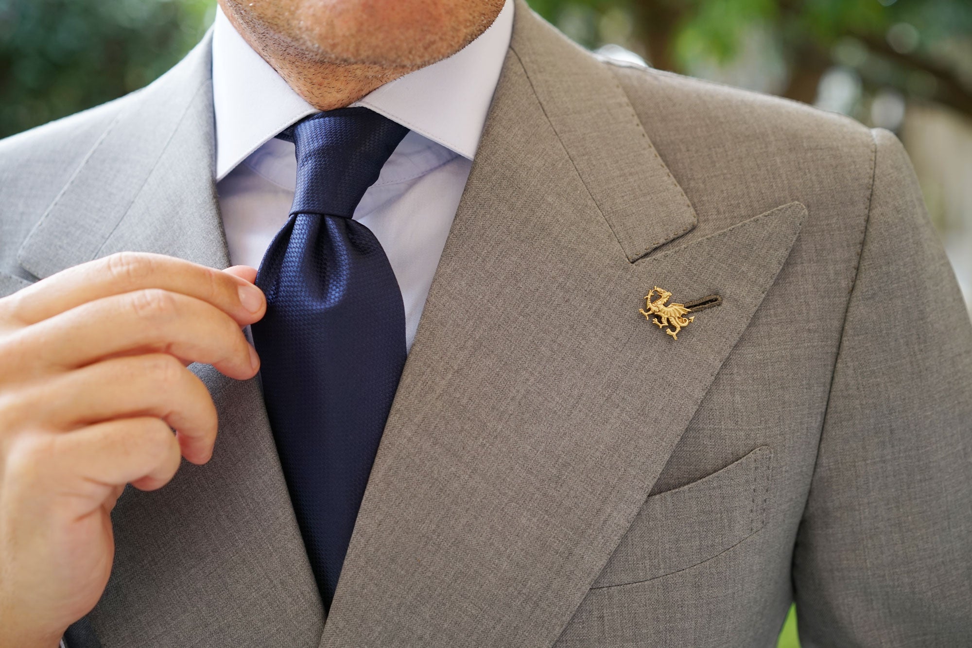 Antique Gold Welsh Dragon Lapel Pin | Heraldic Metal Suit Lapel Pins | OTAA