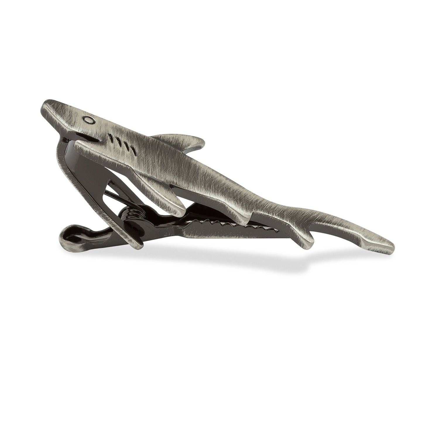 Antique Silver Shark Tie Bar | Vintage Fish Tie Clip | Animal Tiepin | OTAA