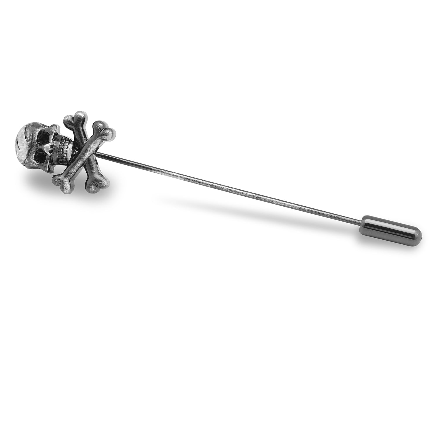 Antique Silver Skull and Crossbones Lapel Pin | Bone Metal Lapel Pins ...