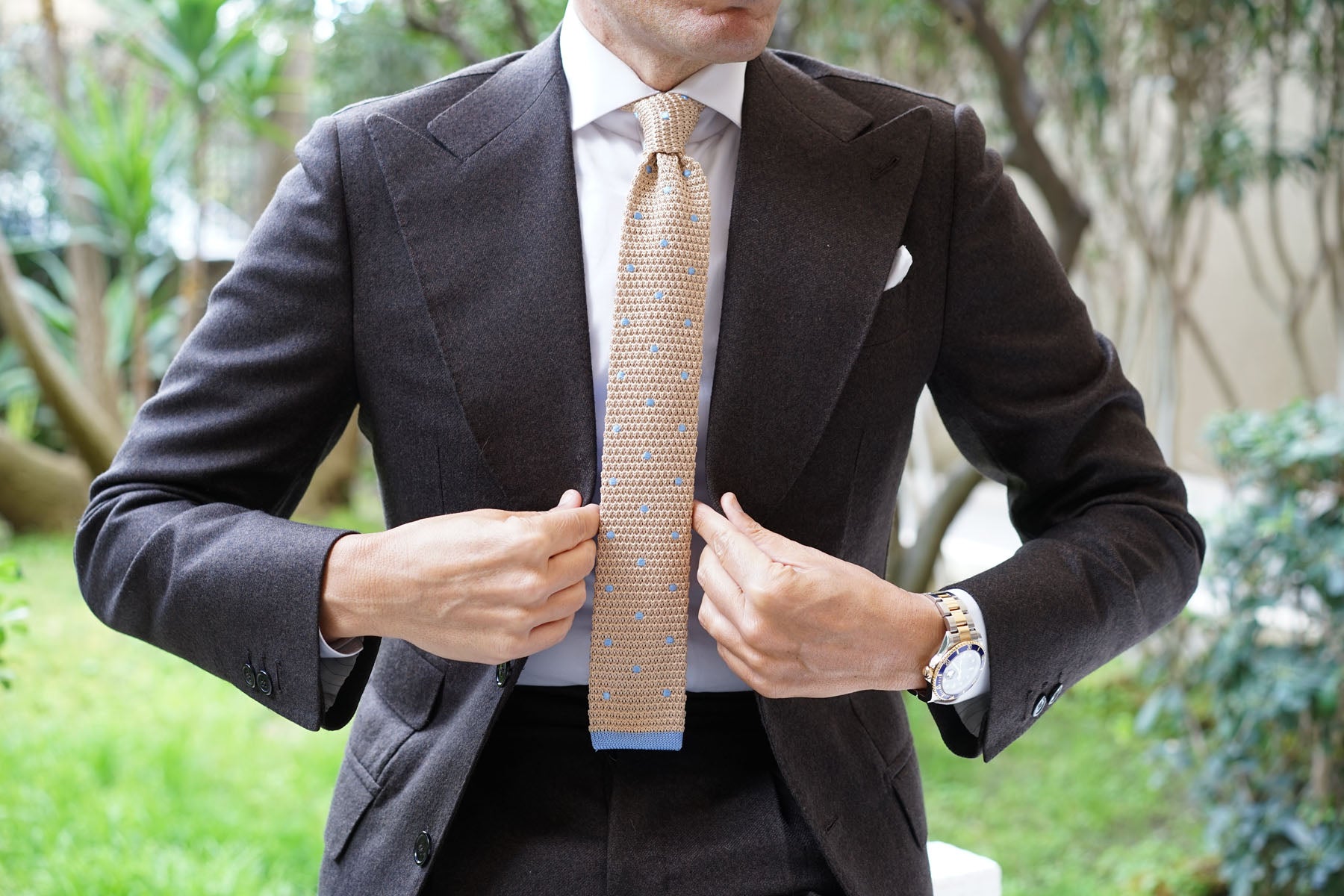 Argentinian Polkadot Knitted Tie | Knit Ties Knits | OTAA