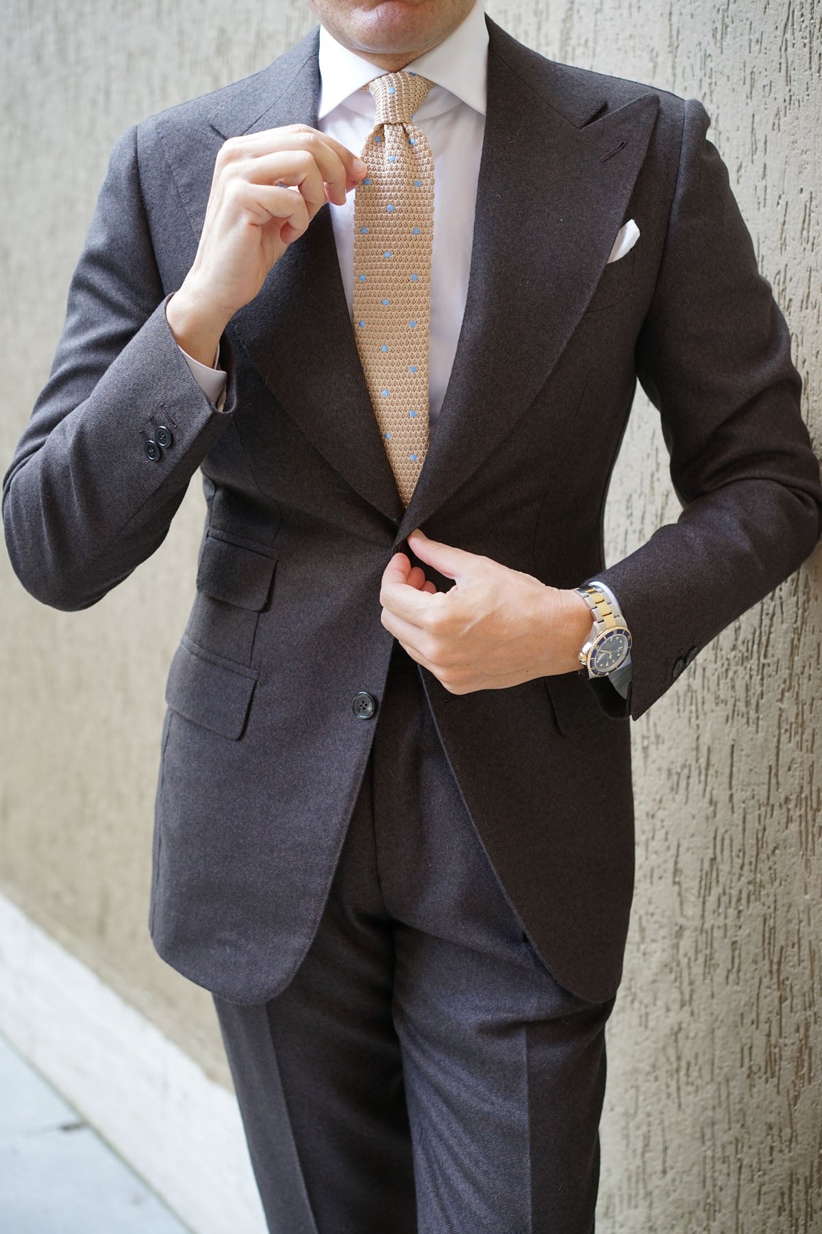 Argentinian Polkadot Knitted Tie | Knit Ties Knits | OTAA