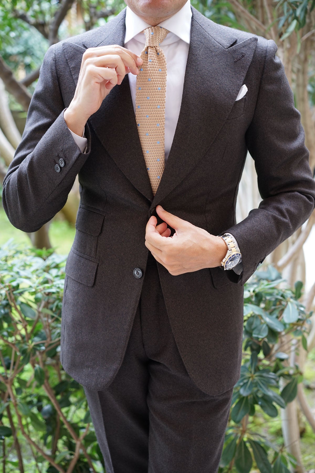 Argentinian Polkadot Knitted Tie | Knit Ties Knits | OTAA