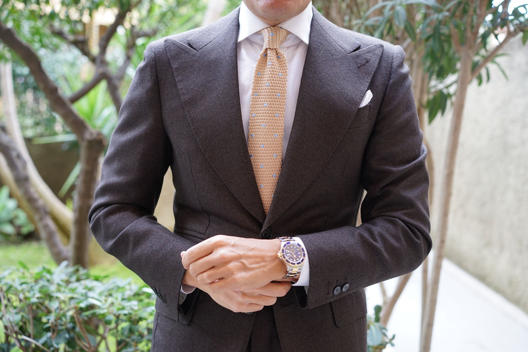 Argentinian Polkadot Knitted Tie | Knit Ties Knits | OTAA