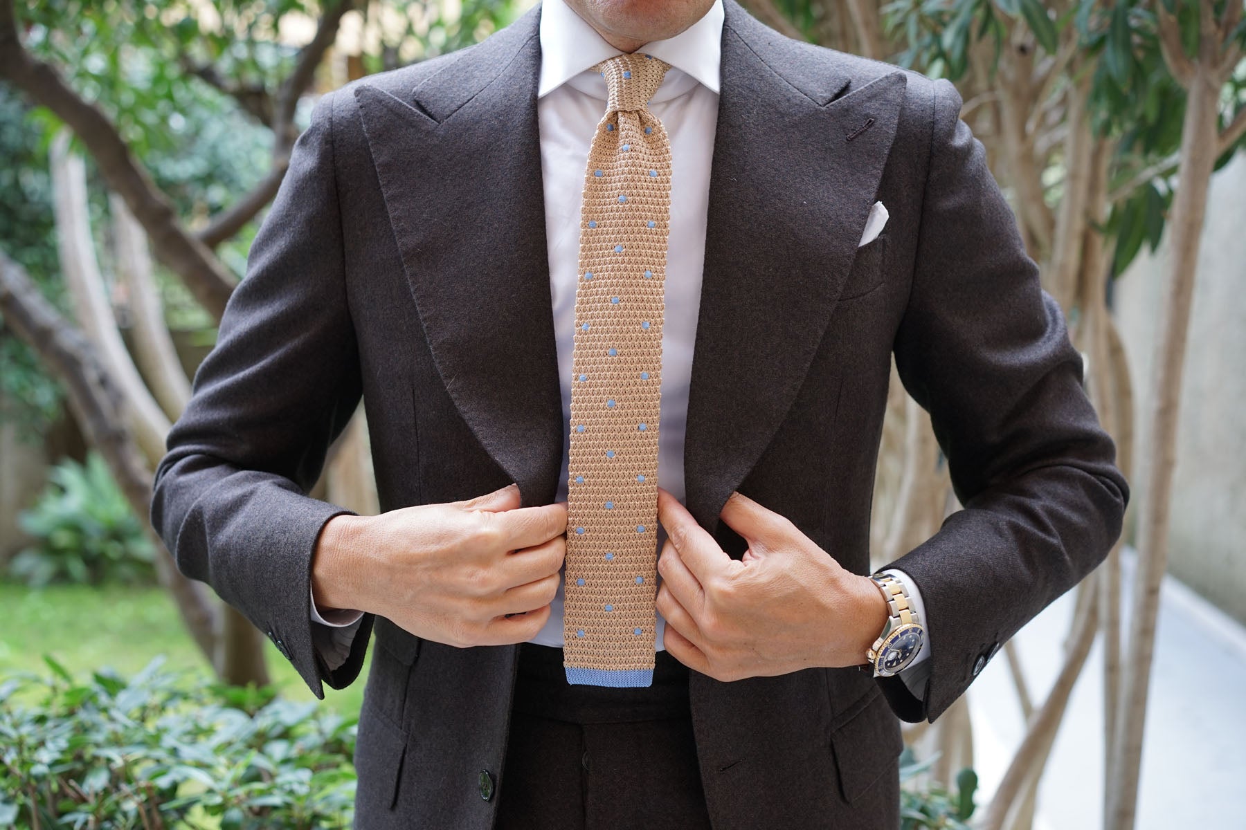 Argentinian Polkadot Knitted Tie | Knit Ties Knits | OTAA