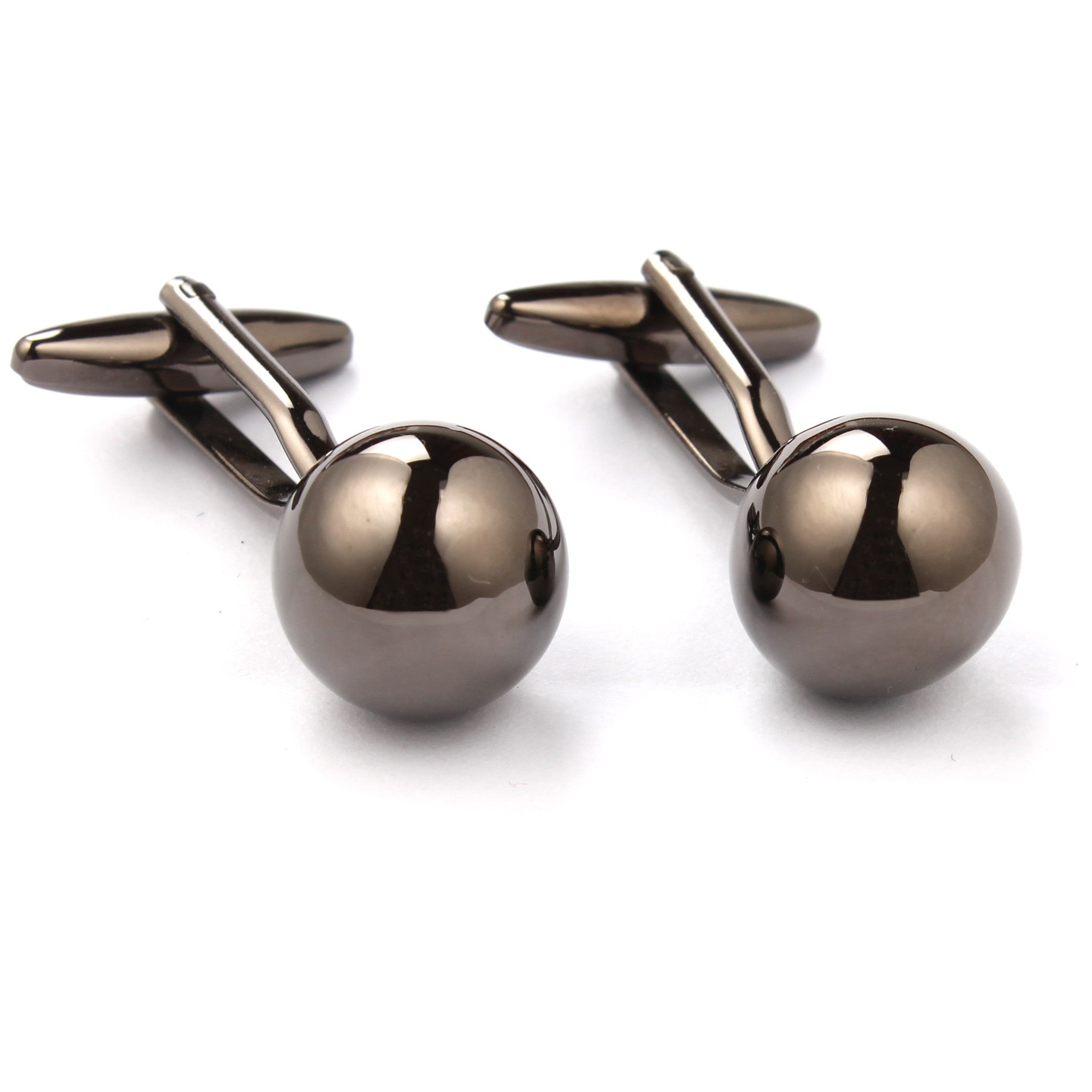 Ball Cufflinks | Gun Metal Sphere Cufflink | Button Shirt Cuff Links | OTAA