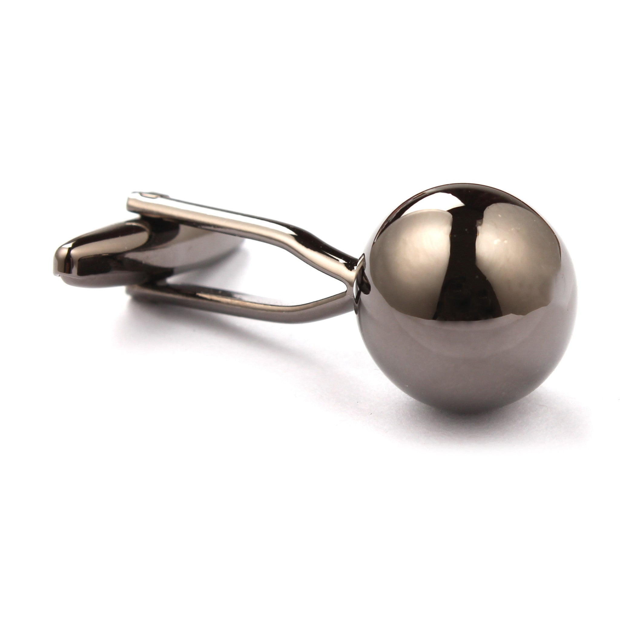 Ball Cufflinks | Gun Metal Sphere Cufflink | Button Shirt Cuff Links | OTAA