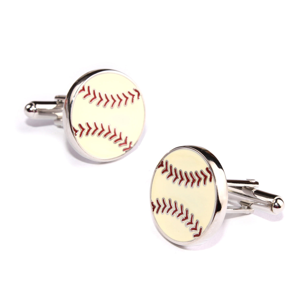 Baseball Cufflinks | White Ball Round Cufflink | Sports Fan Cuff Links ...