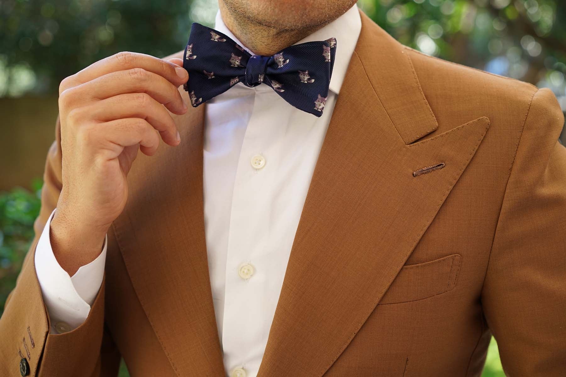 Bengal Wolf Self Bow Tie | Animal Print Untied Bowties Unique Bow Ties ...