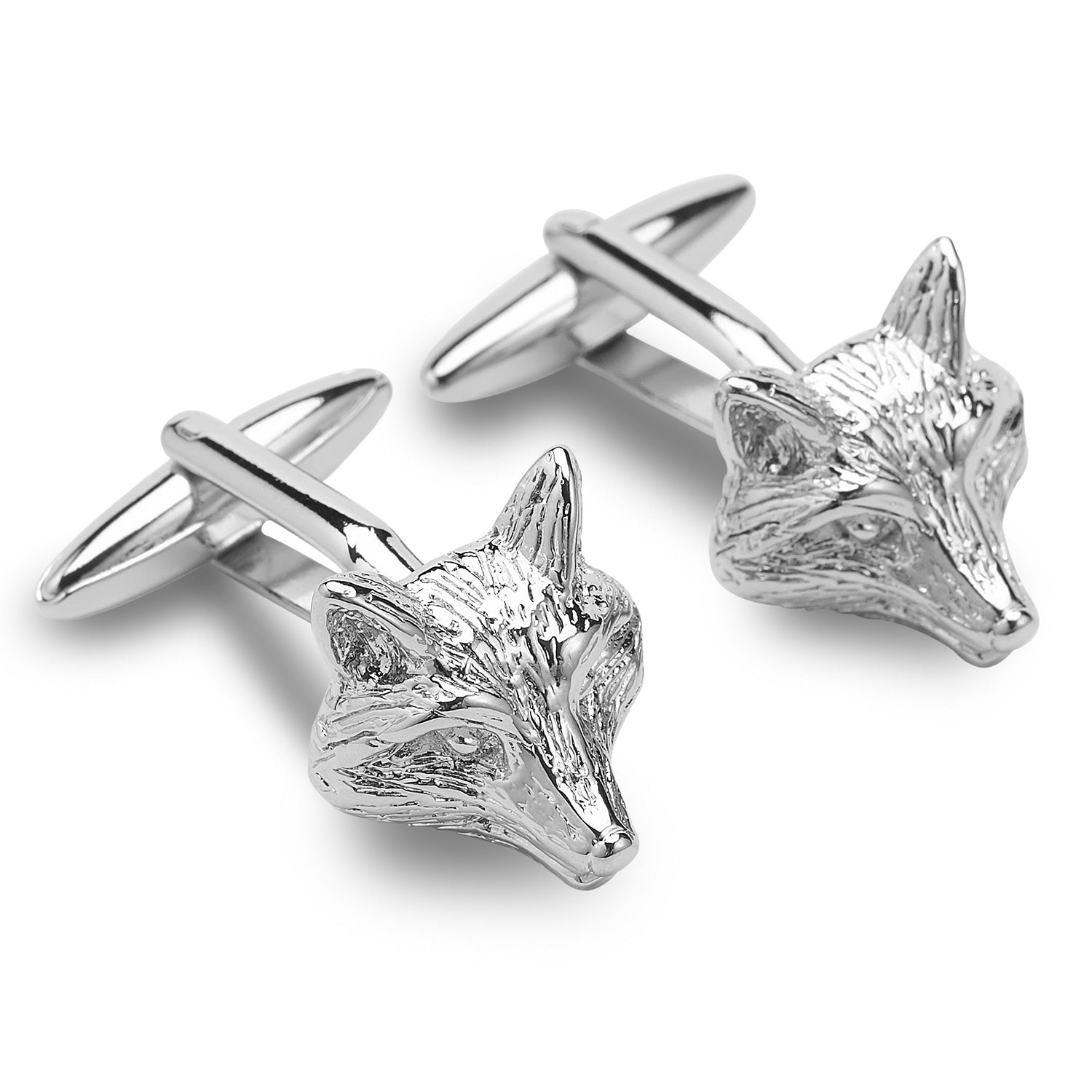 Big Bad Wolf Cufflinks | Sterling Silver Wolves Animal Head Cuff Links ...