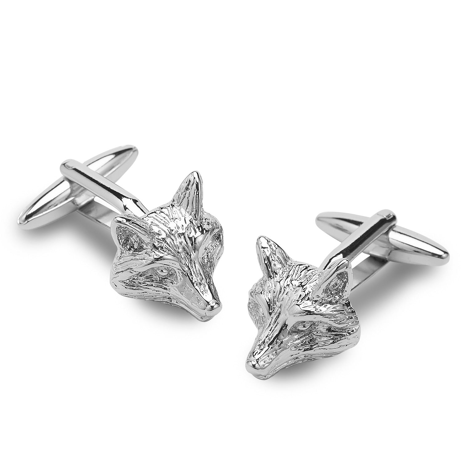 Big Bad Wolf Cufflinks | Sterling Silver Wolves Animal Head Cuff Links ...