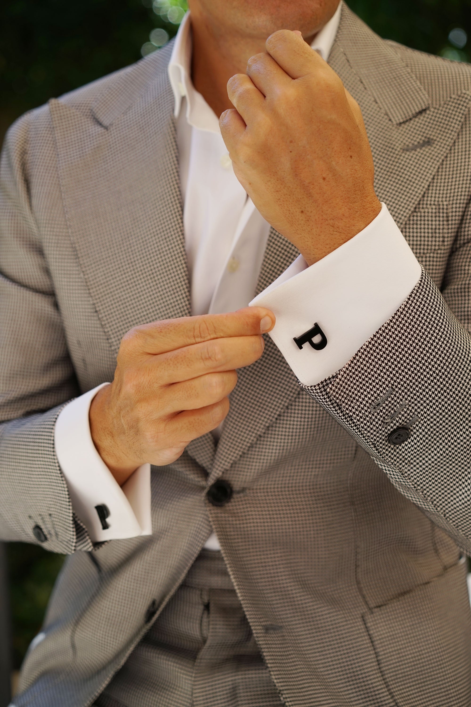 Black And Gold Letter P Cufflinks | Personalised Monogrammed Cufflink ...