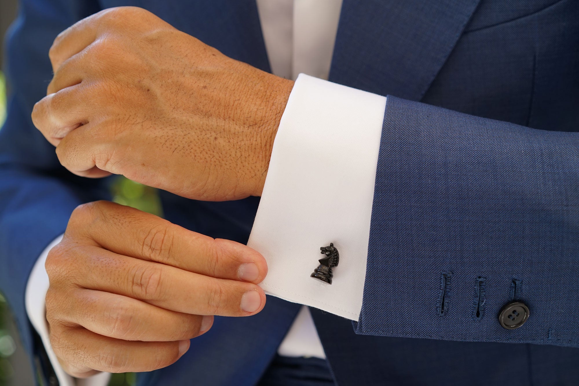 Black Knight Chess Piece Cufflinks | Games Cufflink | Horse Cuff Links ...