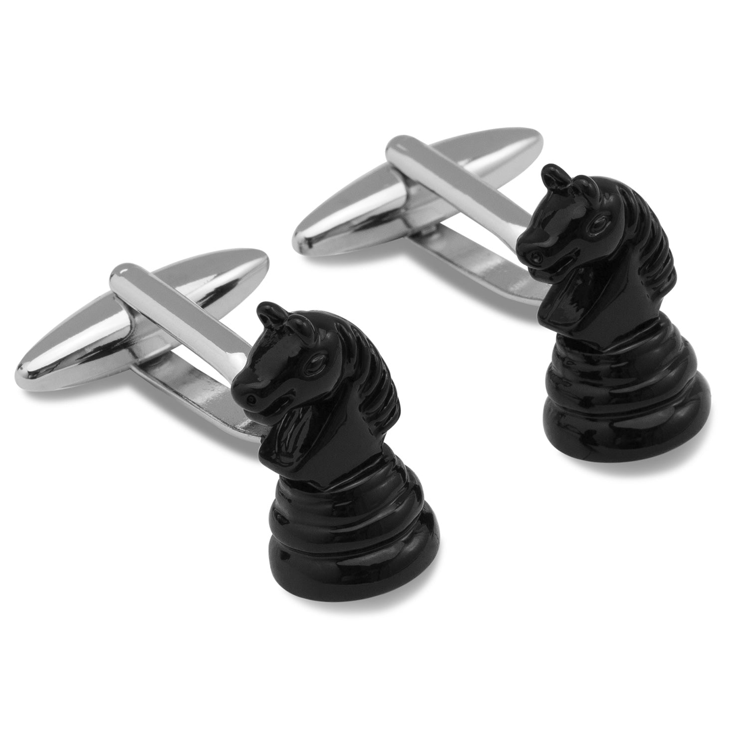 Black Knight Chess Piece Cufflinks | Games Cufflink | Horse Cuff Links ...