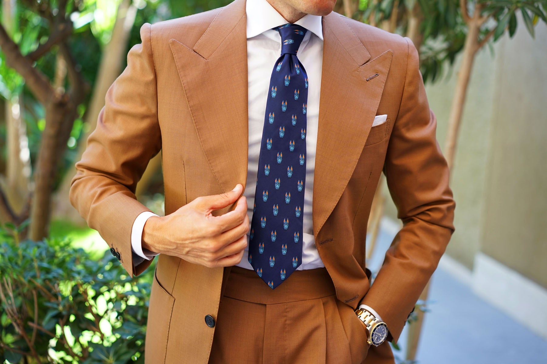 Blue Donkey Tie | Animal Print Ties | Mens Funny Novelty Cool Neckties ...