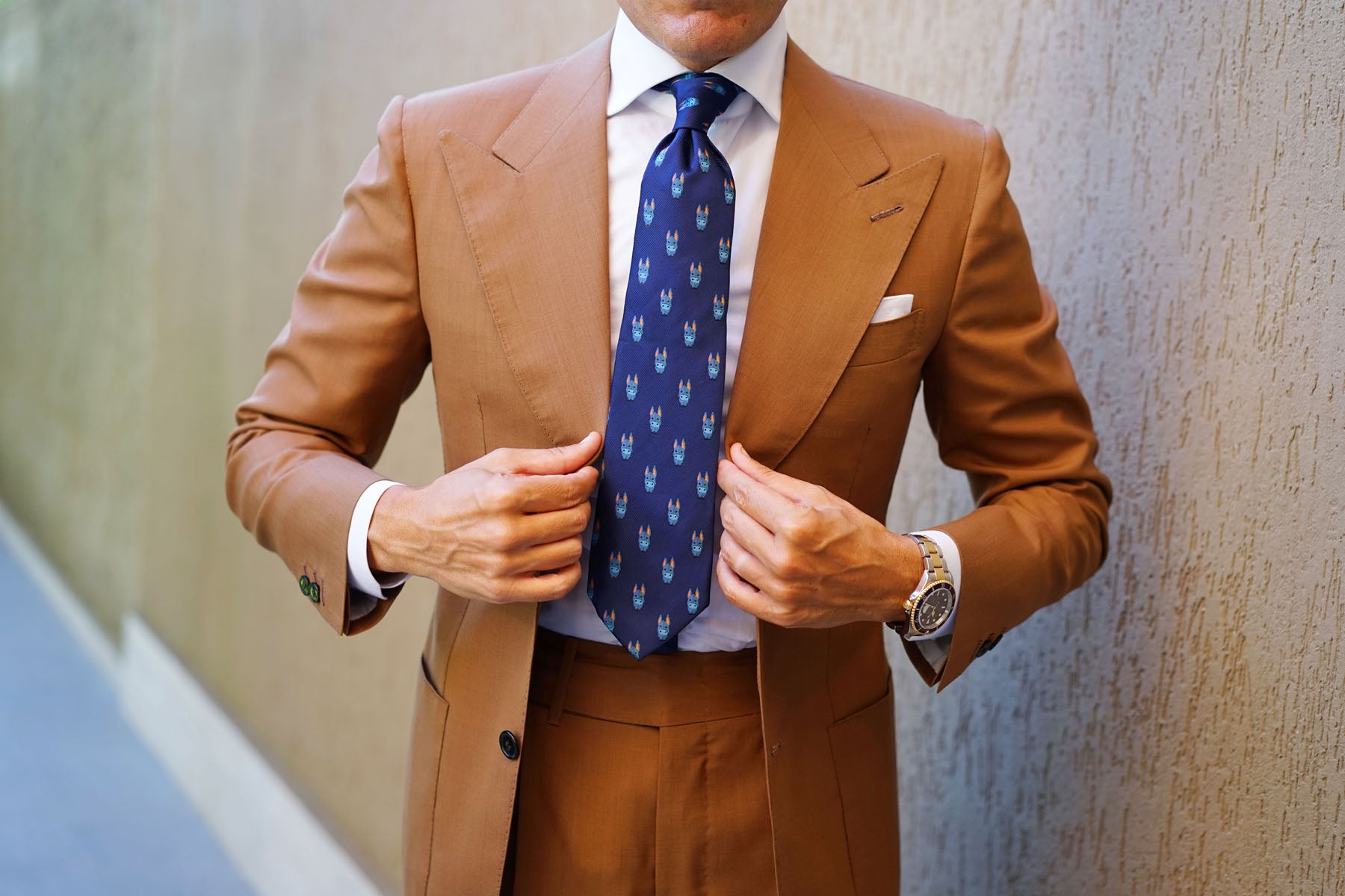 Blue Donkey Tie | Animal Print Ties | Mens Funny Novelty Cool Neckties ...