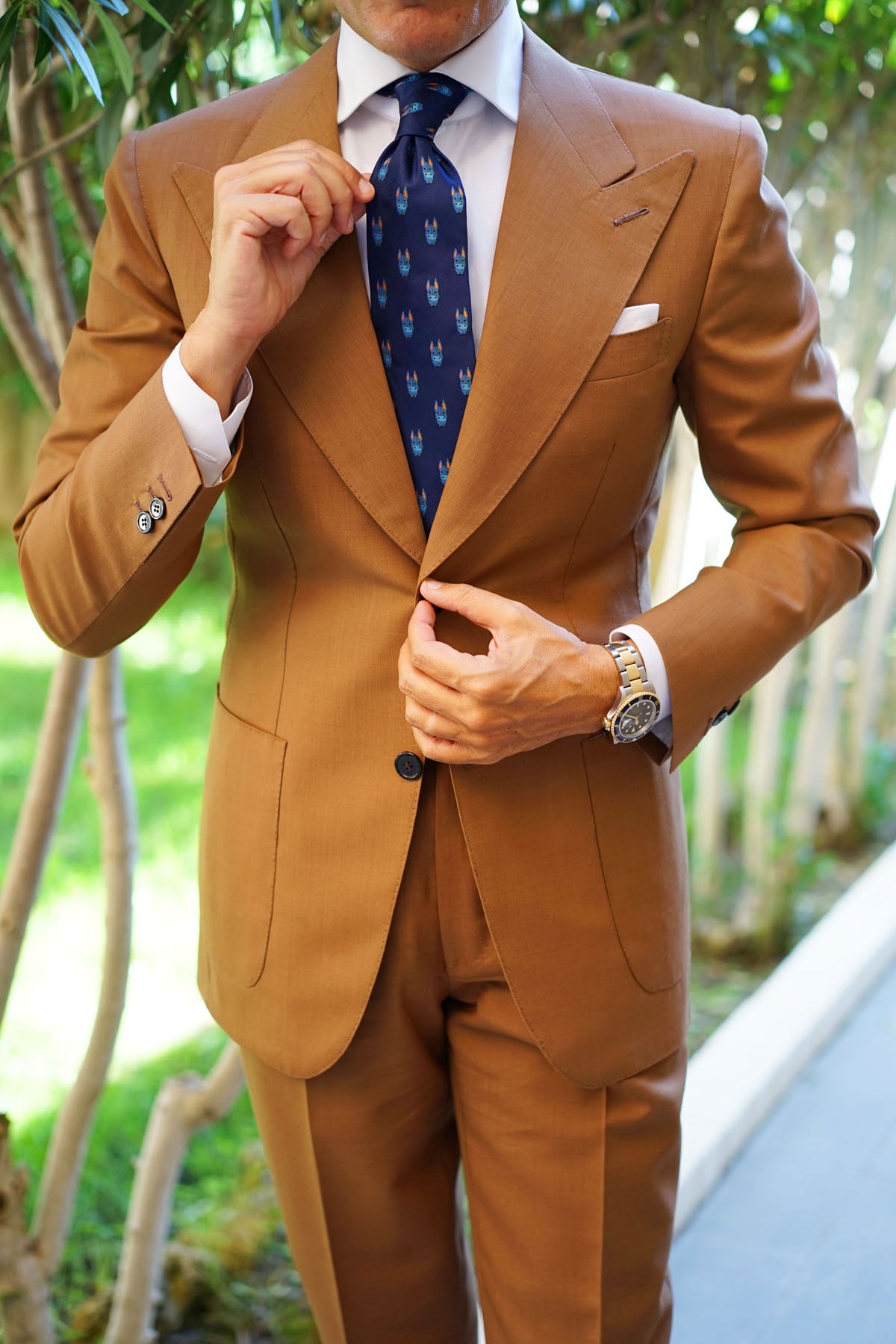 Blue Donkey Tie | Animal Print Ties | Mens Funny Novelty Cool Neckties ...