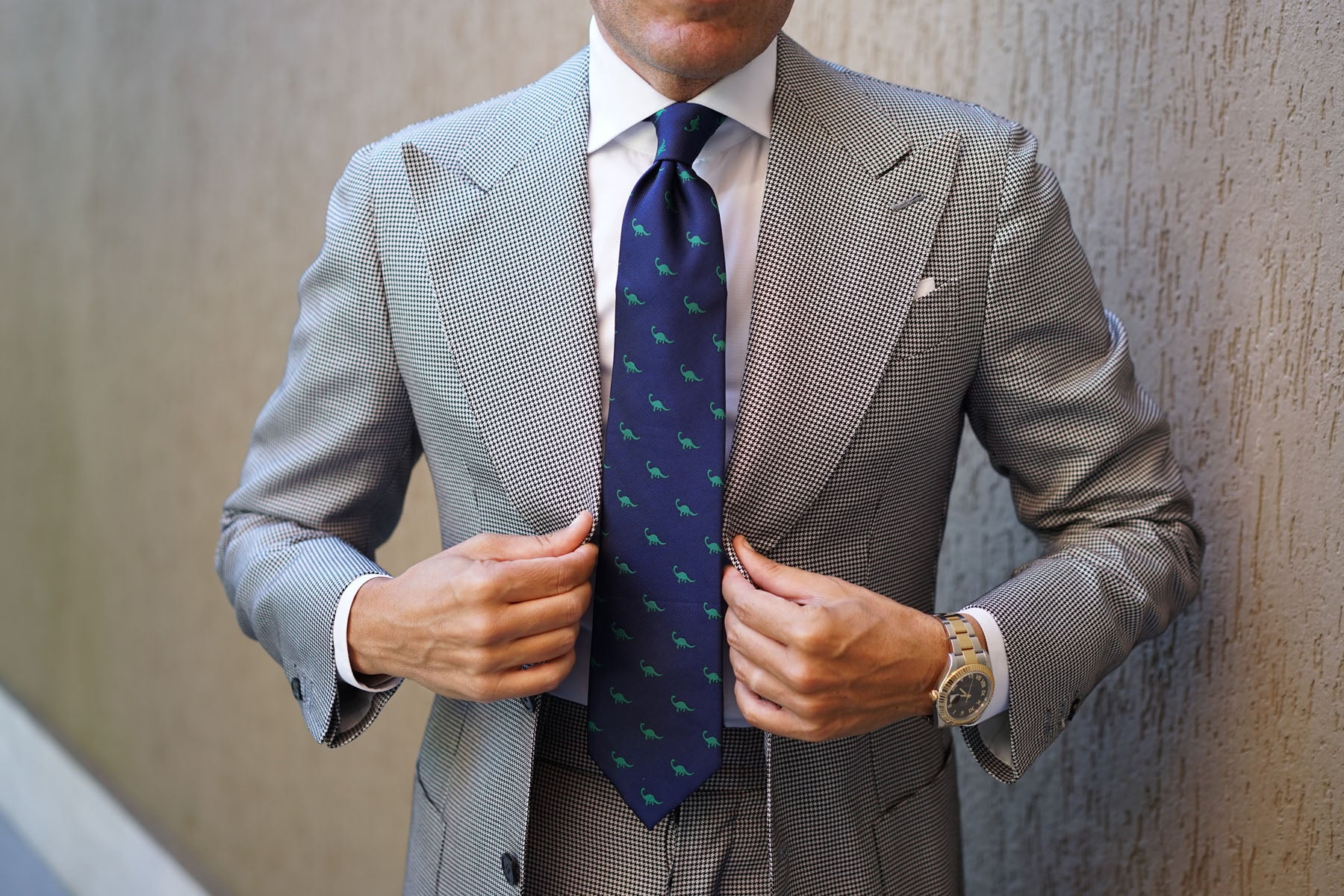 Brontosaurus Dinosaur Tie | Novelty Animal Ties | Fun Neckties for Men | OTAA