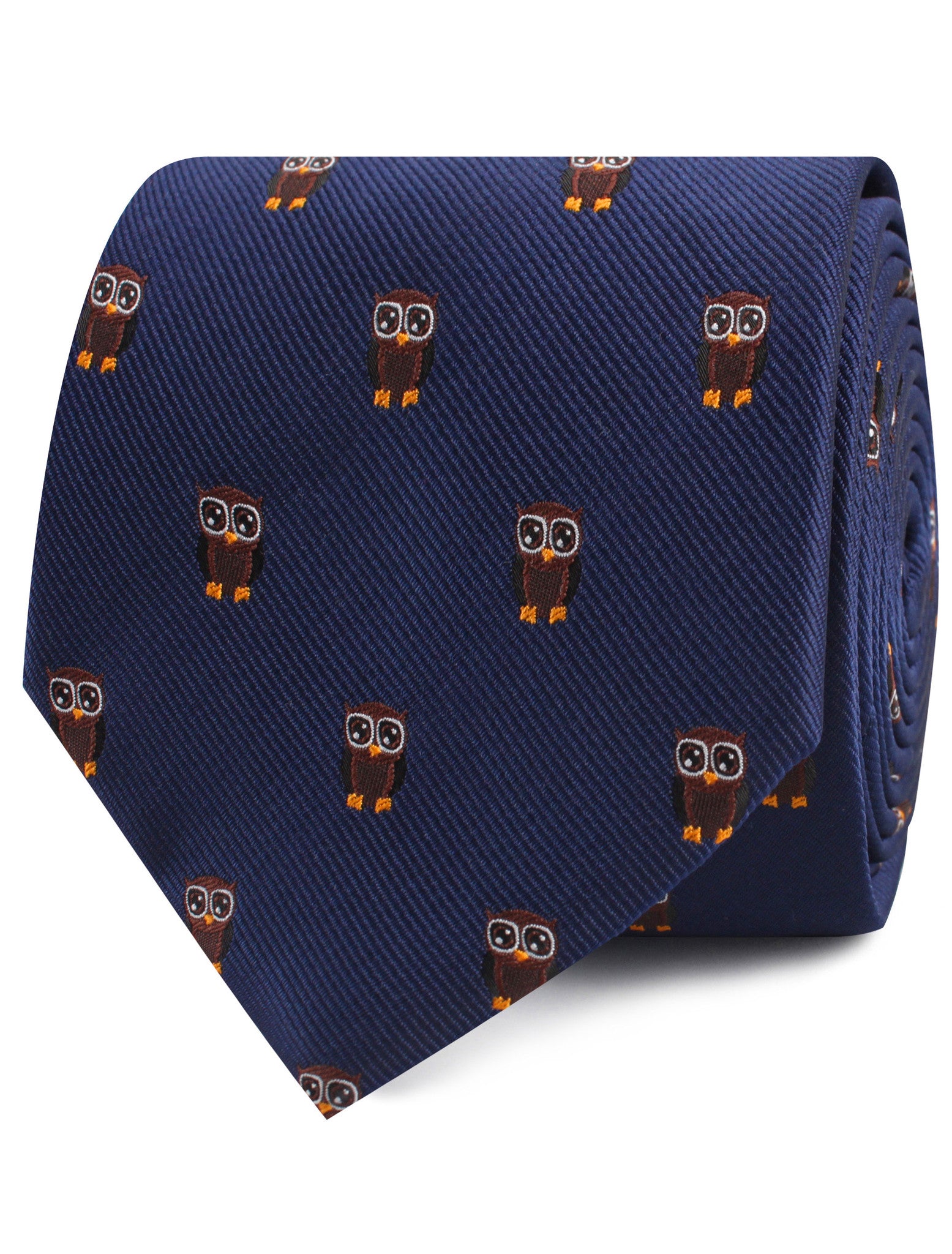 Brown Horned Owl Tie | Shop Bird Ties | Animal Print Neckties for Men ...