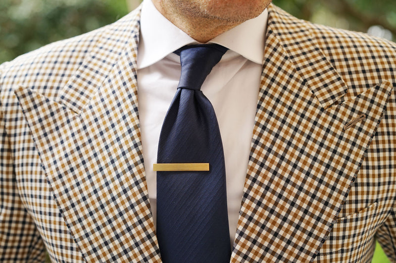 Brushed Gold Tie Bar | Classic Swank Blank Tie Clip | Mens Necktie Pin ...
