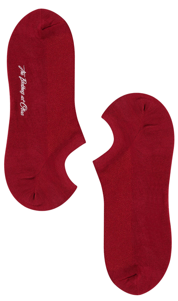 Burgundy Low-Cut Socks | Men's Red Cotton Ankle Socks | No Show Socks ...