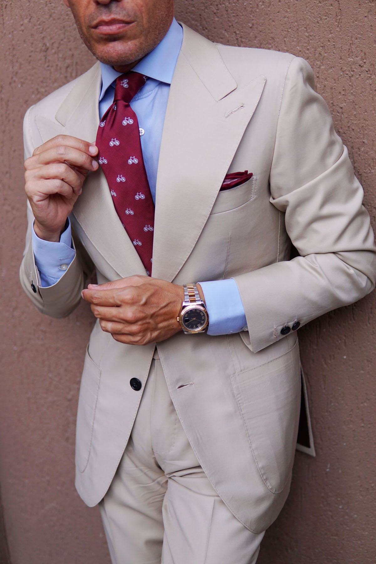 Burgundy French Bicycle Necktie | Red Bike Tie | Men's Coolest Ties AU ...