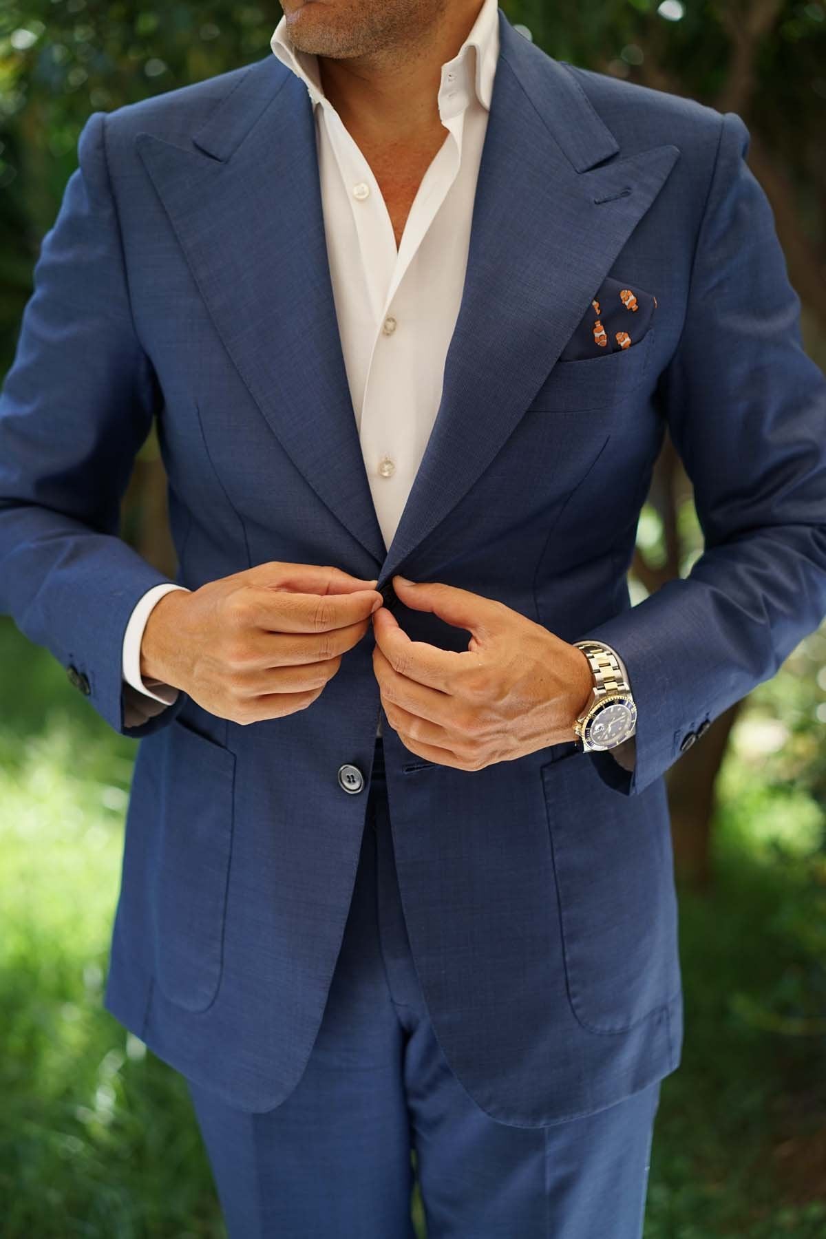 Clown Fish Pocket Square | Animal Mens Squares Handkerchiefs | OTAA