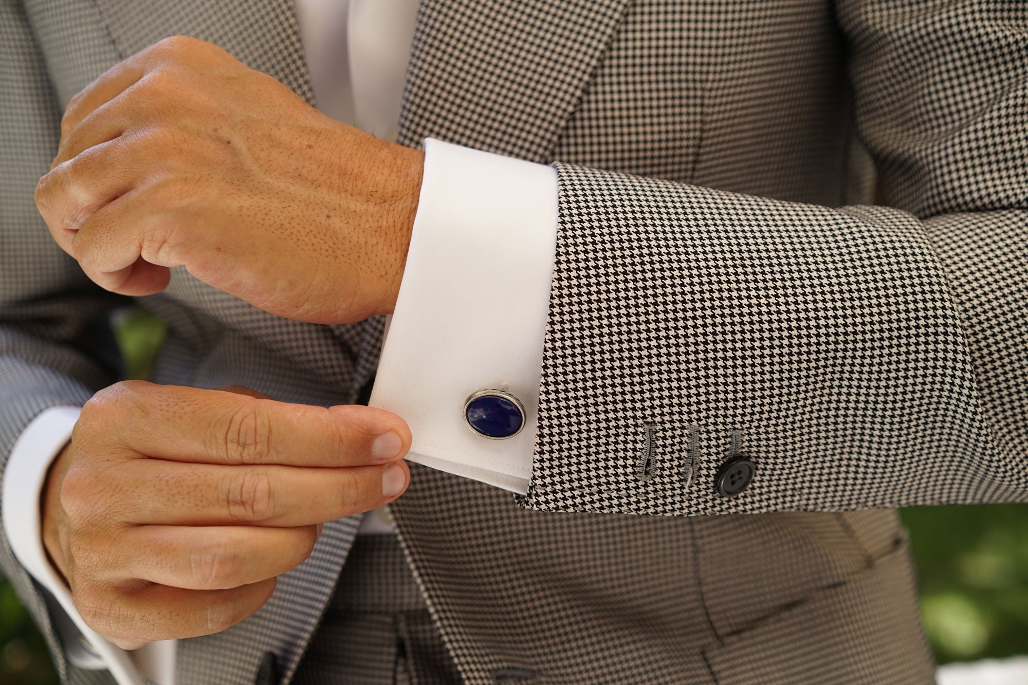 Constantine the Great Blue Cufflinks | Silver Oval Catseye Cuff Links ...