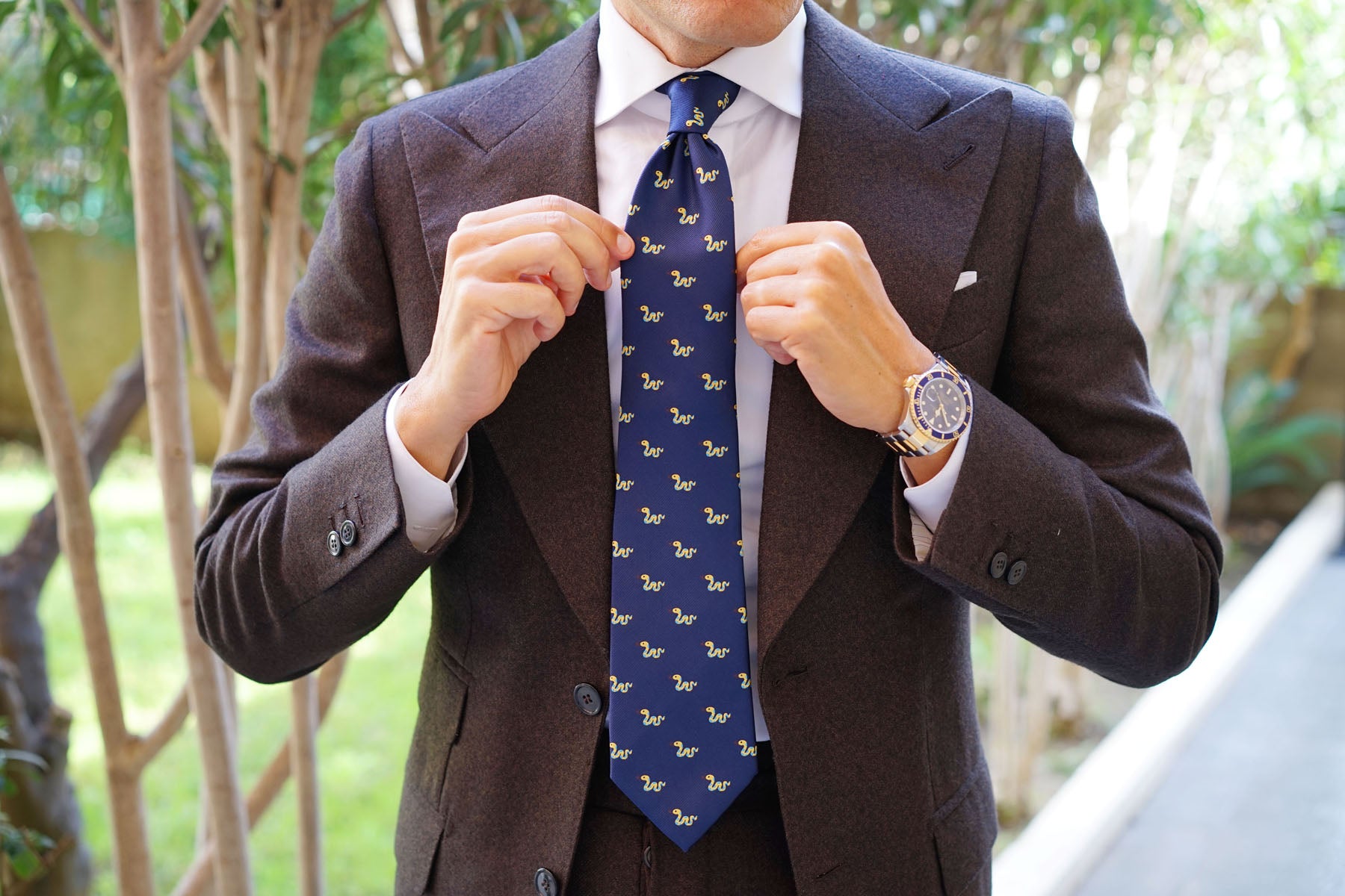 Corn Yellow Snake Necktie | Animal Print Tie | Coolest Ties for Men AU ...