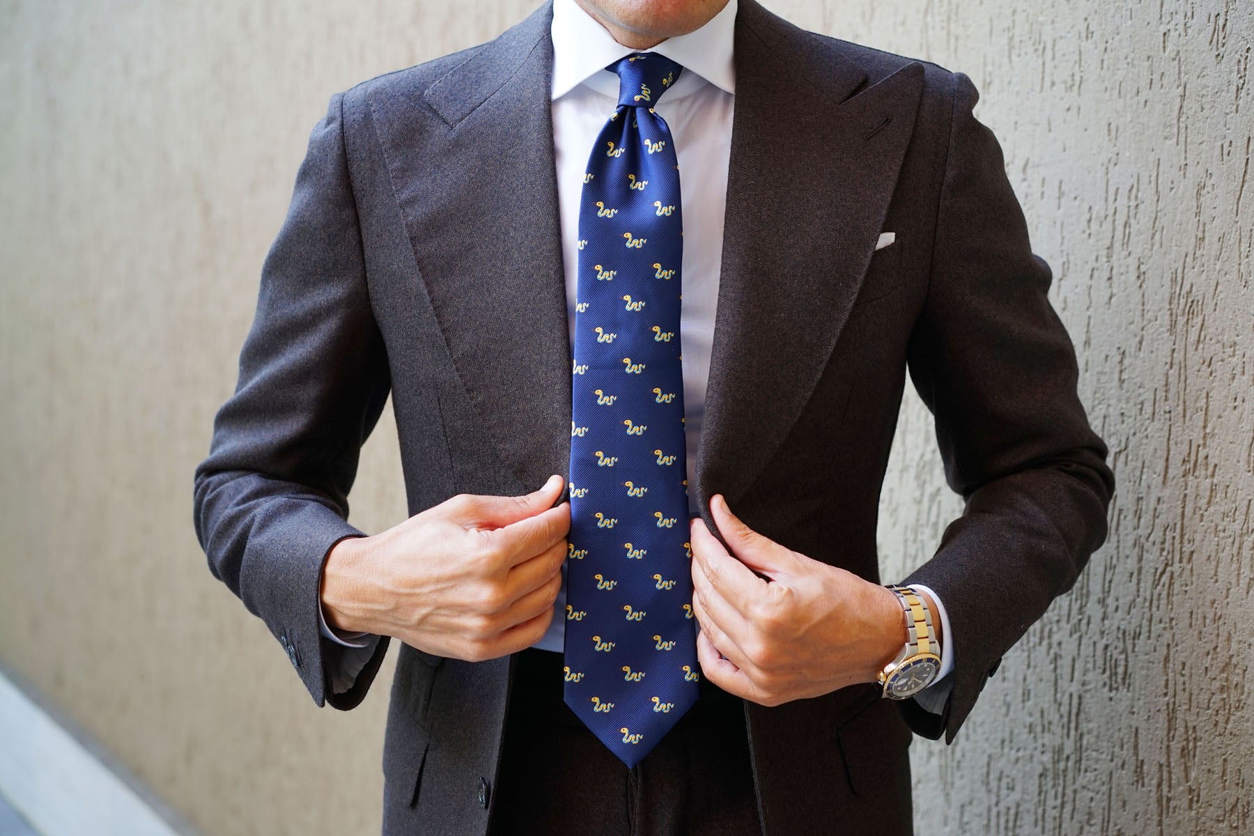 Corn Yellow Snake Necktie | Animal Print Tie | Coolest Ties for Men AU ...