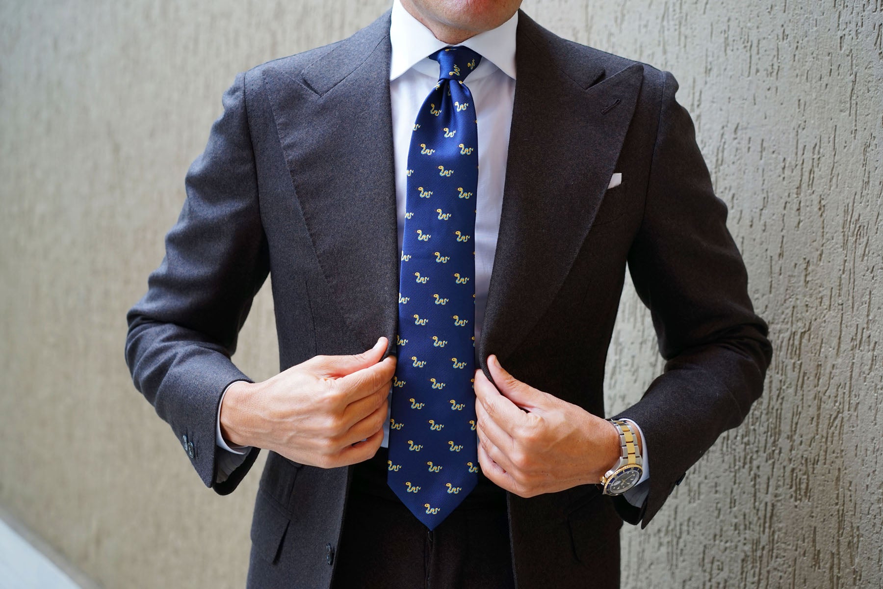 Corn Yellow Snake Necktie | Animal Print Tie | Coolest Ties for Men AU ...