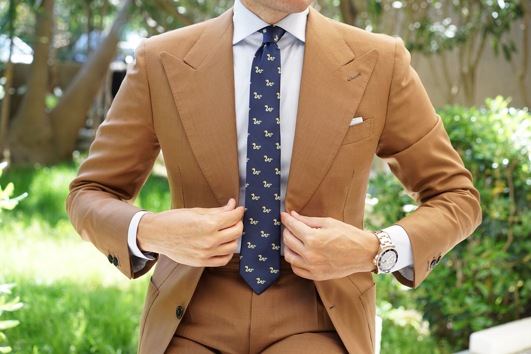 Corn Yellow Snake Skinny Tie | Animal Slim Ties | Mens Thin Necktie AU ...
