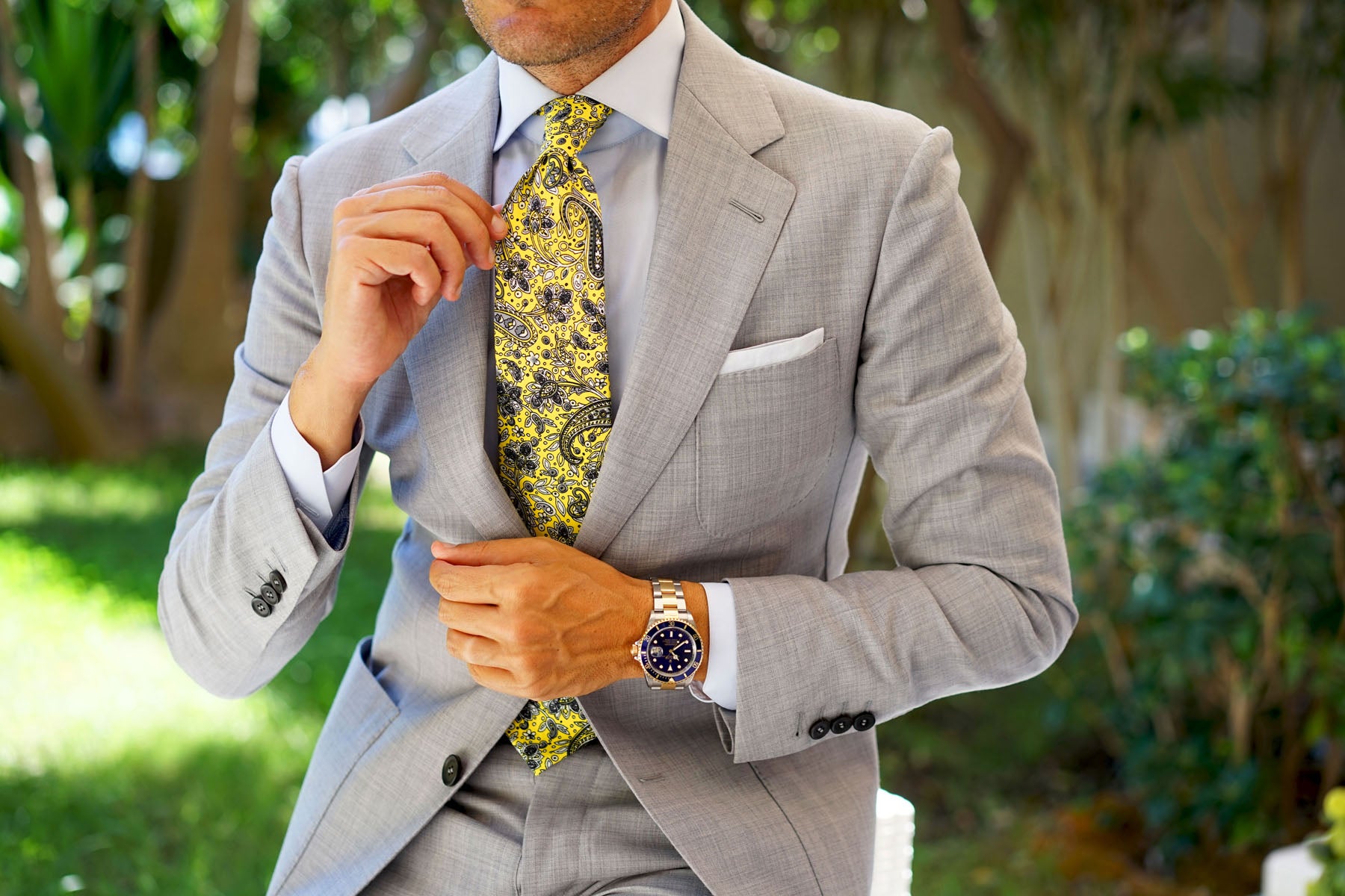 Cyrus Yellow Paisley Necktie | Buy Vintage Tie | Designer Ties for Men ...
