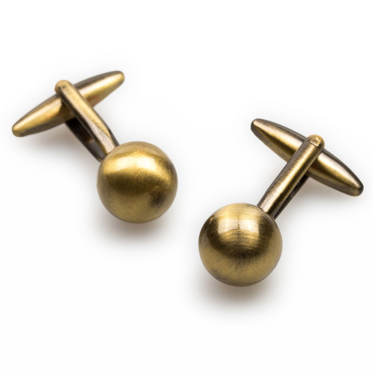 Damascus Antique Brass Cufflinks | VIntage Ball Sphere Round Cufflink ...