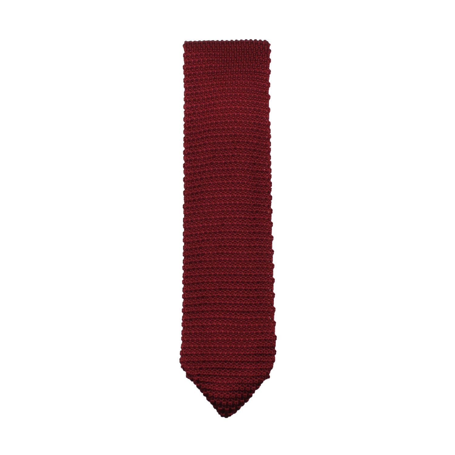 Dark Rosewood Maroon Pointed Knitted Tie | Knit Ties Knits Necktie ...