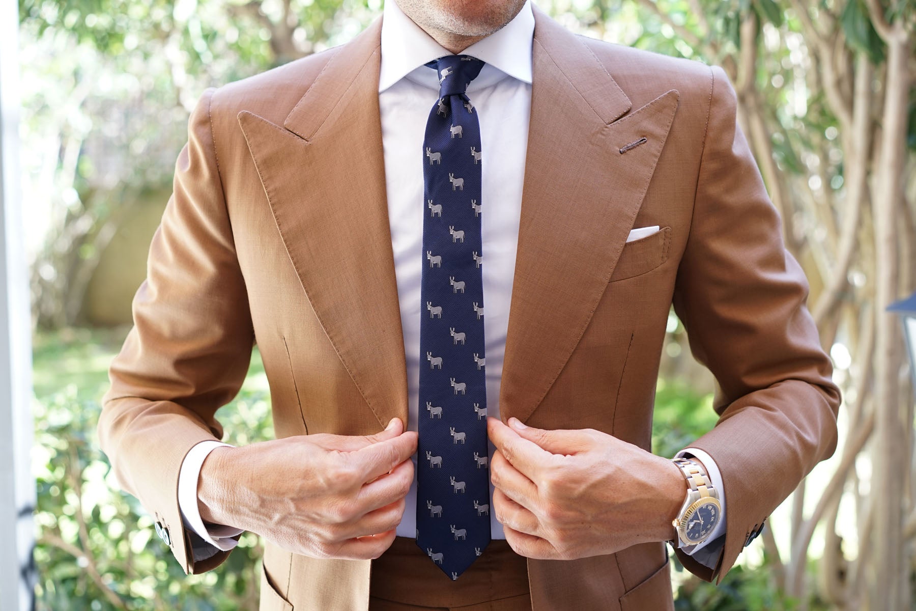 Donkey Skinny Tie | Funny Animal Slim Ties | Mens Novelty Thin Necktie ...