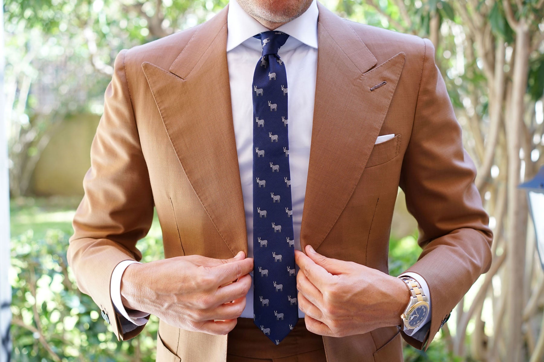 Donkey Skinny Tie | Funny Animal Slim Ties | Mens Novelty Thin Necktie ...