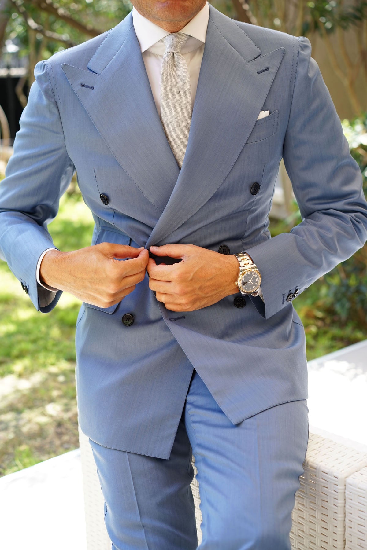 Dry Grey Donegal Linen Skinny Tie | Light Gray Slim Ties Thin Neckties ...