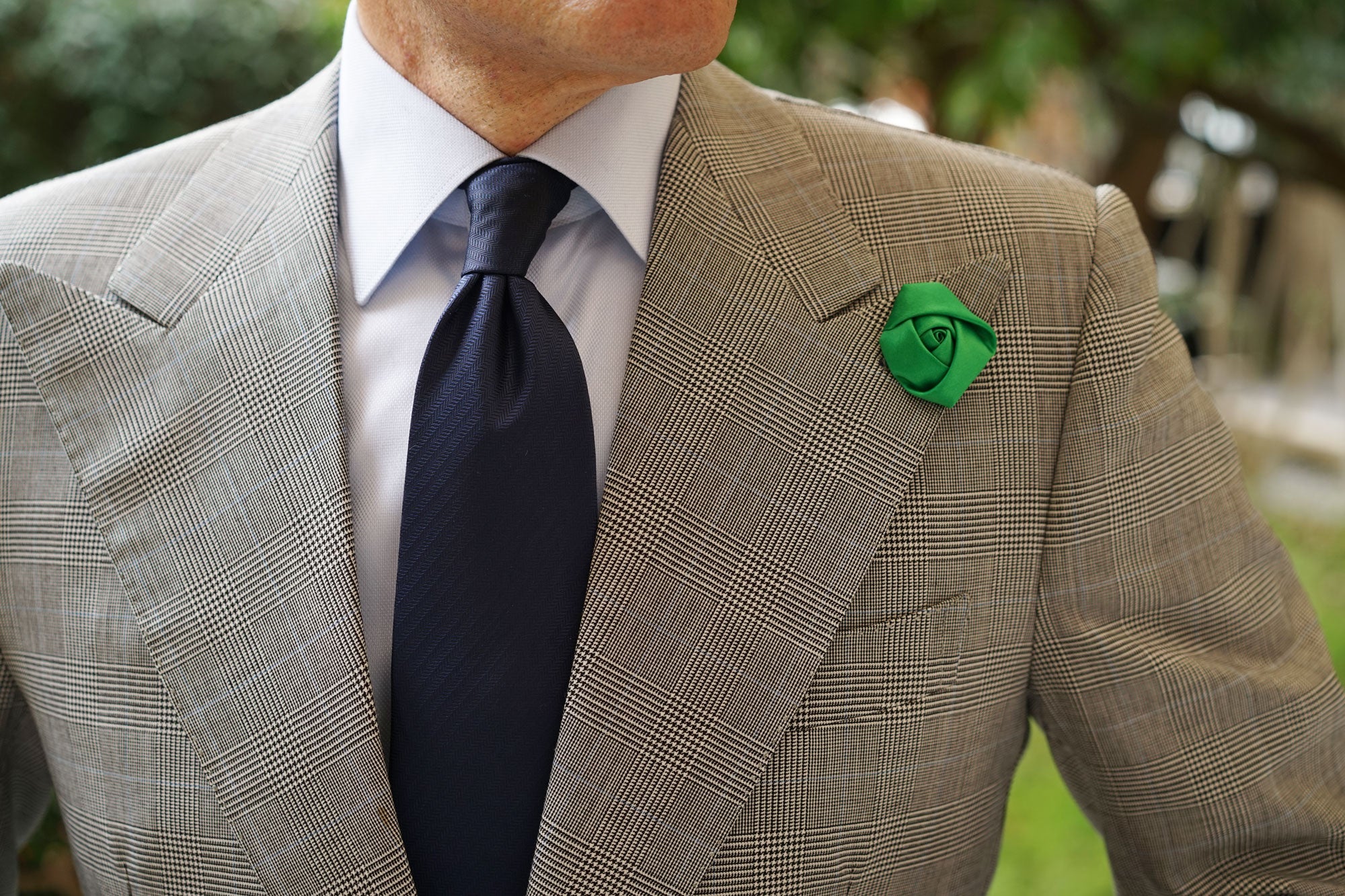 Emerald Green Satin Rose Lapel Pin | Mens Suit Flower Boutonniere Pins ...